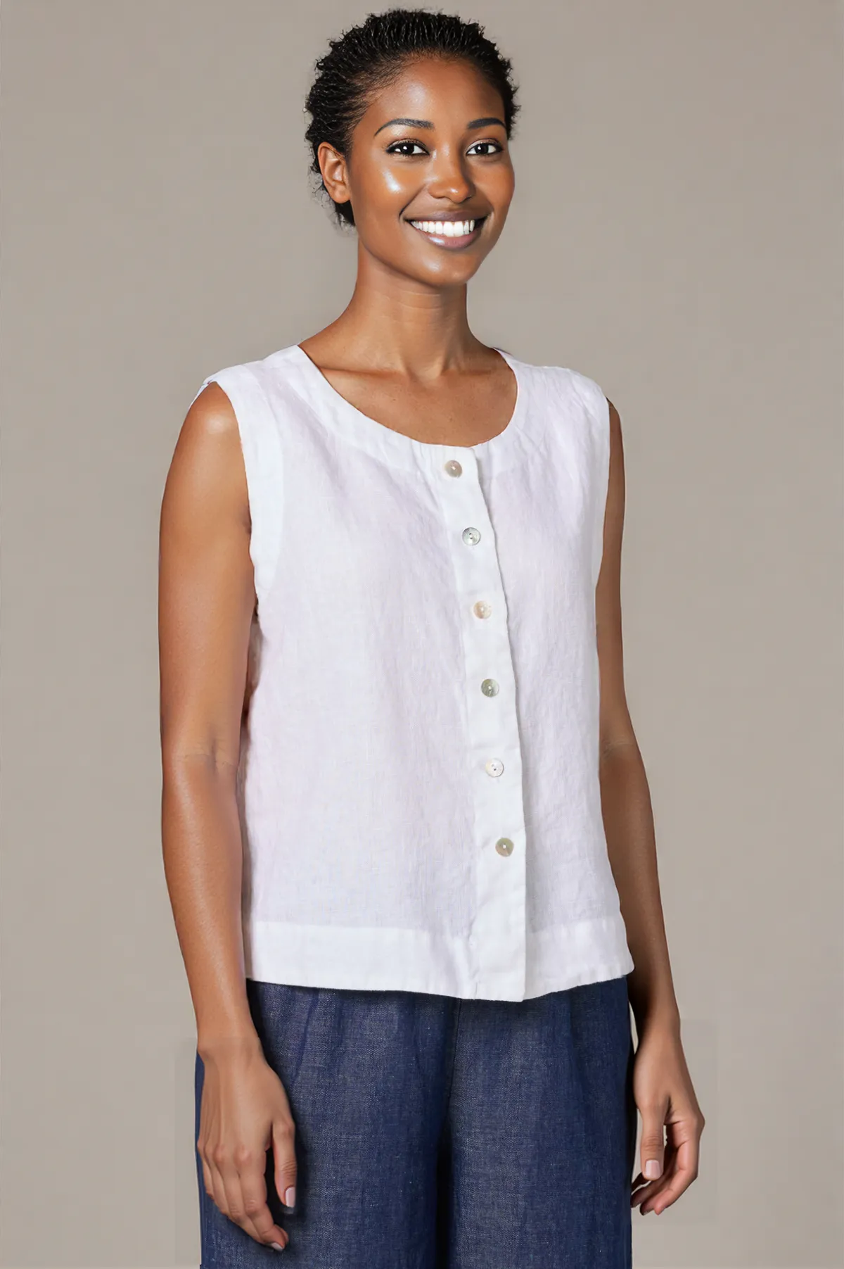 Cut Loose Solid Linen Vest Spring 2026- Special Order – thread to cloth